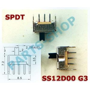 Jual 3 Pin Saklar Geser Mini Toggle Switch Slide 1P2T 3pin SS12d00 G3 | Shopee Indonesia