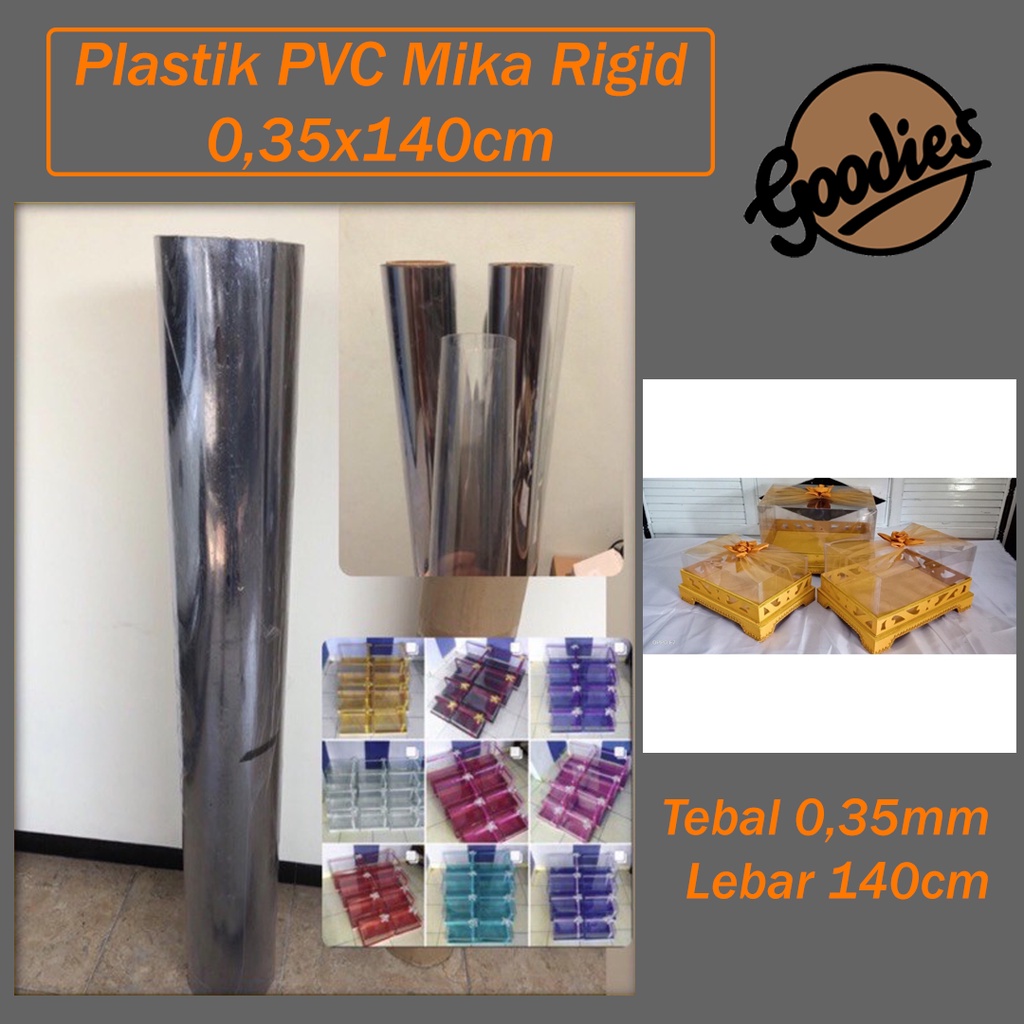 Jual Mika Rigid 0.35 x 140cm Meteran Kaku Tebal Bening Seserahan Hantaran Plastik Keras | Shopee ...