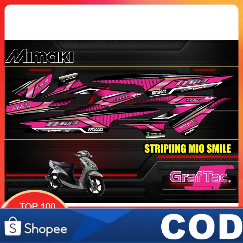 Jual Stiker Striping Motor Mio Smile Atau Sporty VARIASI BAHAN VINYL ...