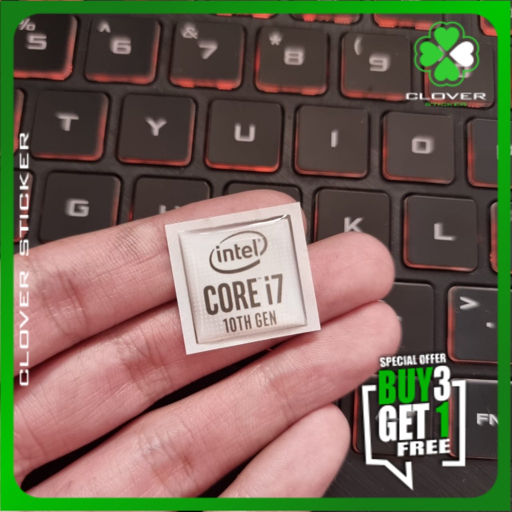 Jual [BISA COD] STIKER INTEL i7 GEN 10TH EMBLEM STIKER RESIN LENTUR ...