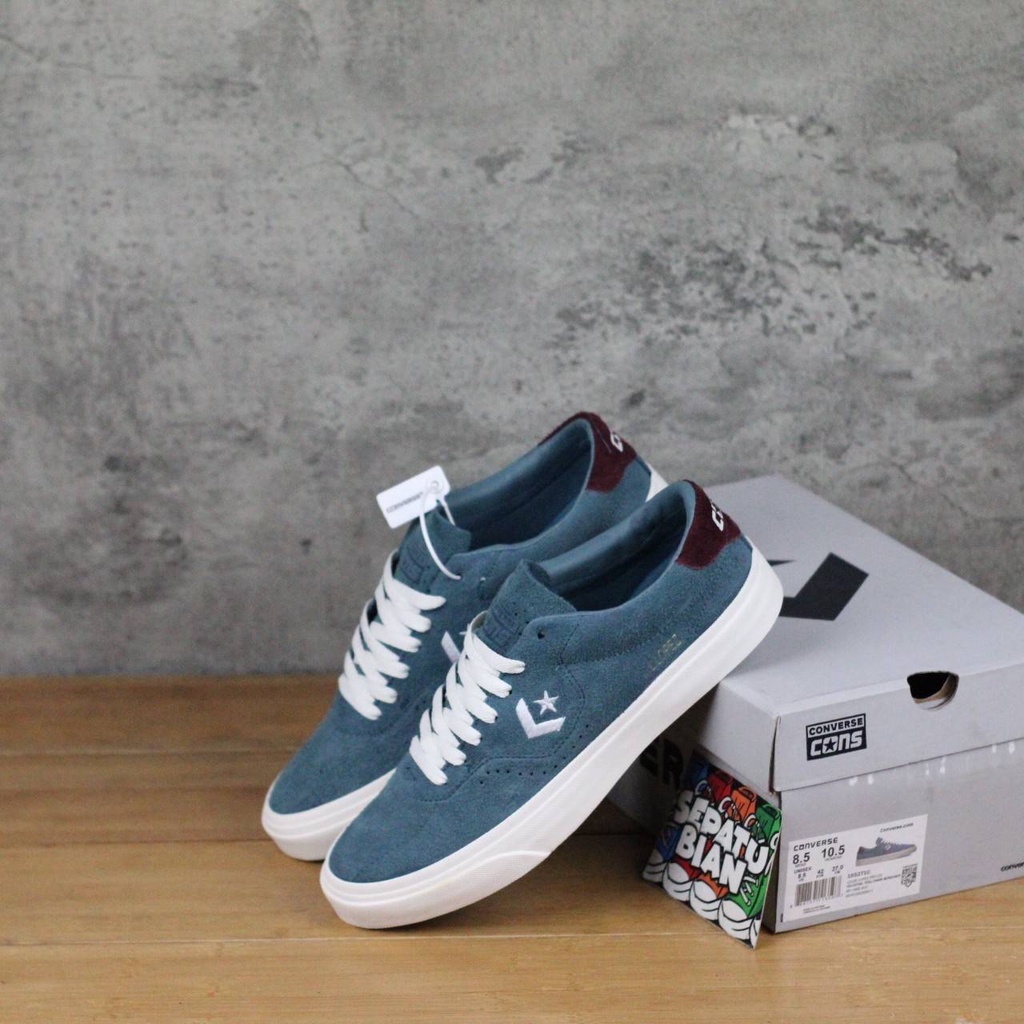Jual Sepatu Converse Louie Lopez Pro Ox Celestial Blue DK Burgundy Biru ...