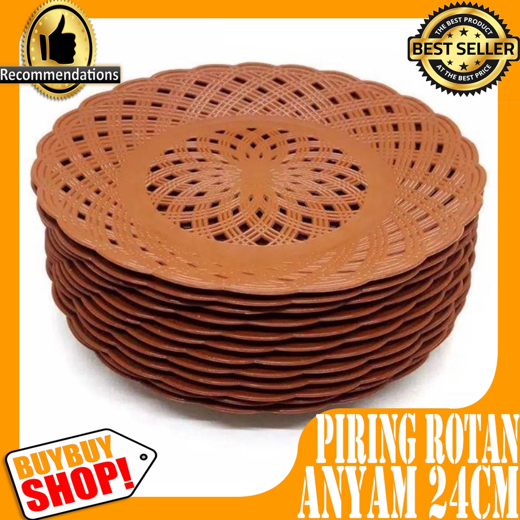 Jual PIRING ROTAN ANYAM PLASTIK 24CM (70gr) | Shopee Indonesia