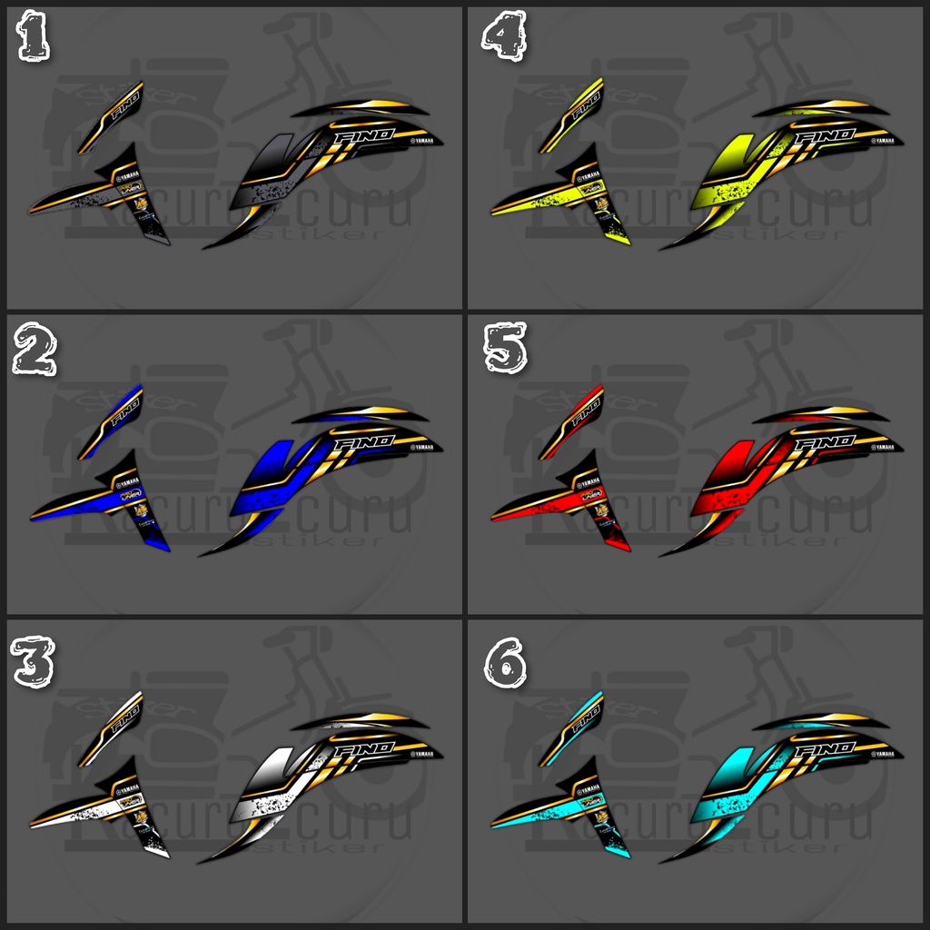 Jual STIKER MOTOR STRIPING VARIASI YAMAHA FINO 125-SPORTY-PREMIUM ...