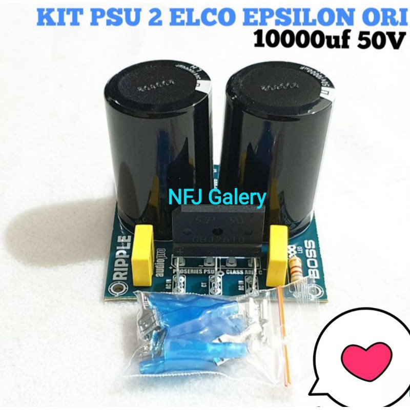 Jual Paket Kit PSU 2 elco Original EPSILON 10000uf Plus Skun Sparepart ...