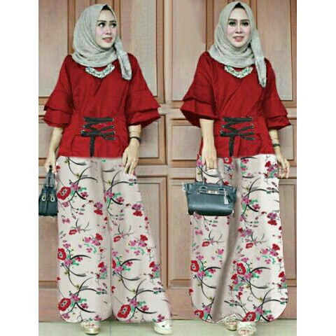 Jual model baju muslim gamis terbaru dan modern ST KULOT PONY MERAH ...