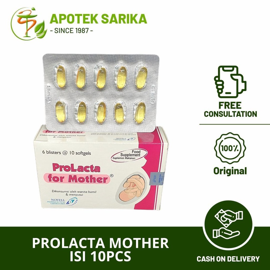 Jual Prolacta for mother 1 strip 10pcs (minyak ikan mencerdaskan bayi ...