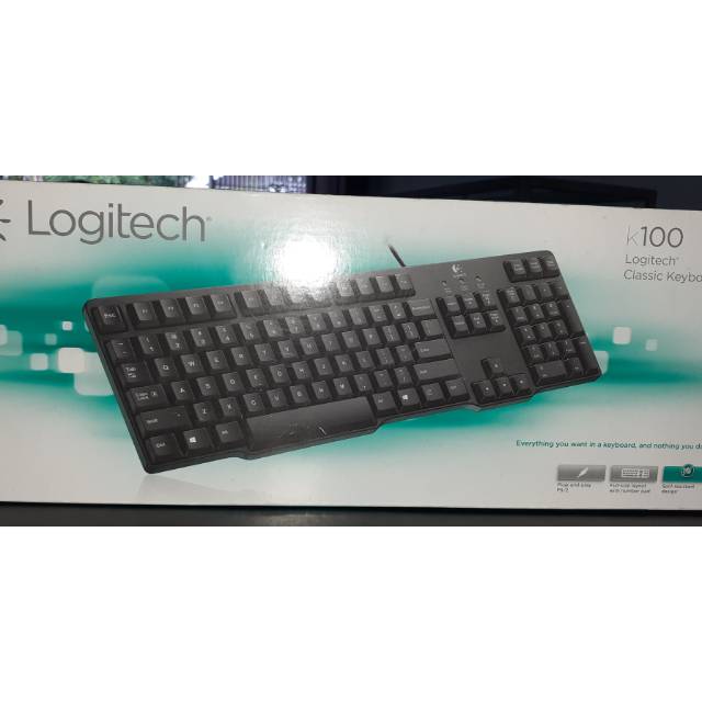 Jual Logitech k100 keyboard ps/2 Conection | Shopee Indonesia