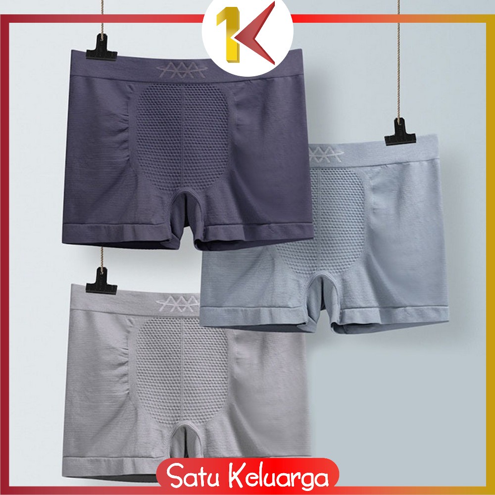 Jual SK-P118 Celana Boxer Pria Dewasa 3IN1 Celana Dalam Laki-Laki Petak ...
