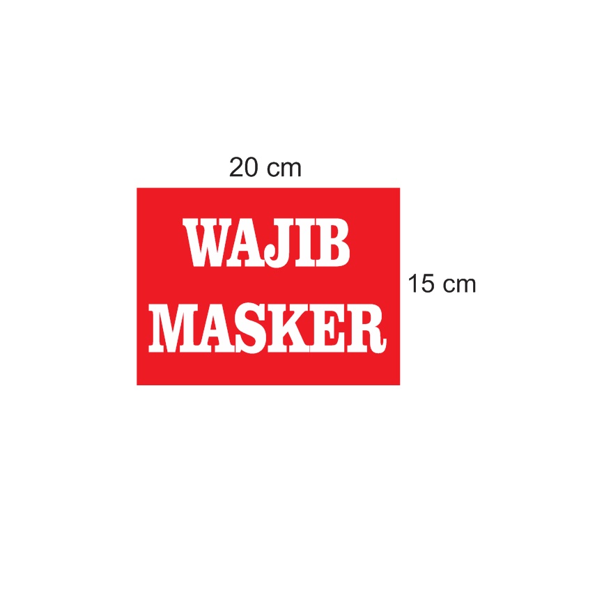 Jual Stiker Vinyl Wajib Masker Sign Safety Angkot Toko Warung ...