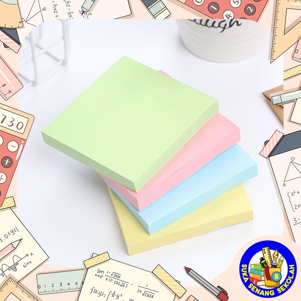 Jual Sticky Note / Kertas Memo Polos 100Pcs AT0062 | Shopee Indonesia