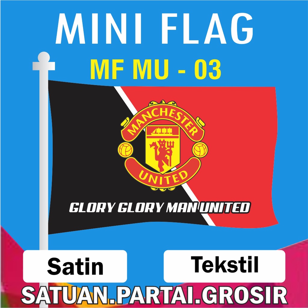Jual Bendera MU MANCHESTER UNITED/Bendera Satuan Grosir Partai ...