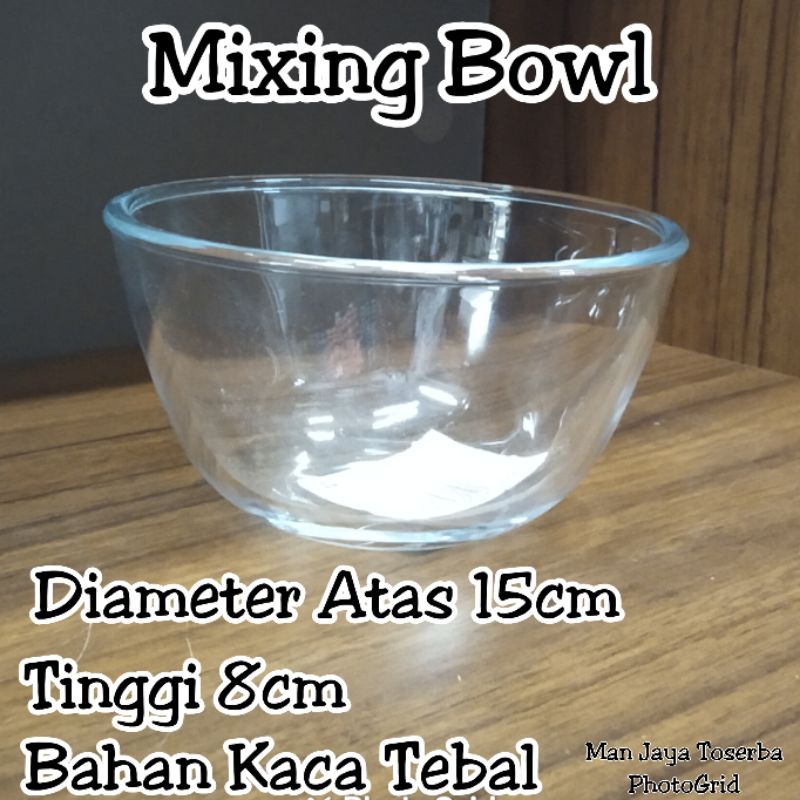 Jual Mixing Bowl Kaca 15cm / Mangkok Kaca 700ml | Shopee Indonesia