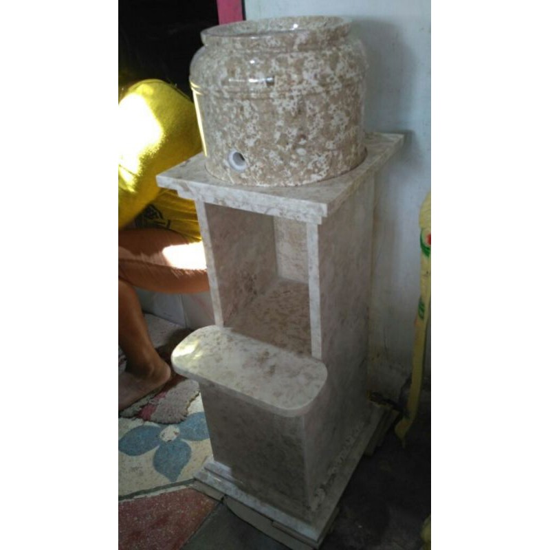 Jual Set Guci Dispenser dan Box Penyangga Batu Marmer | Shopee Indonesia