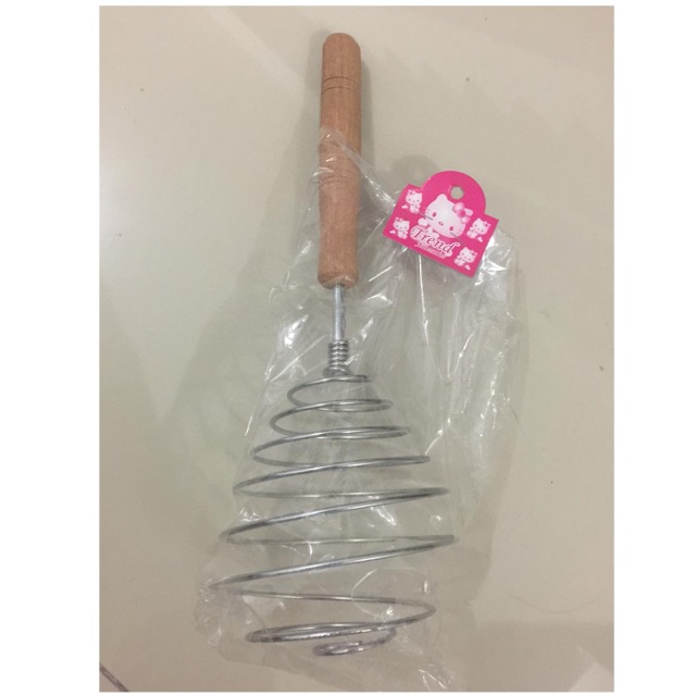 Jual Kocokan Telur Besar Gagang Kayu Kuat Egg Beater Whisker 1 pcs ...