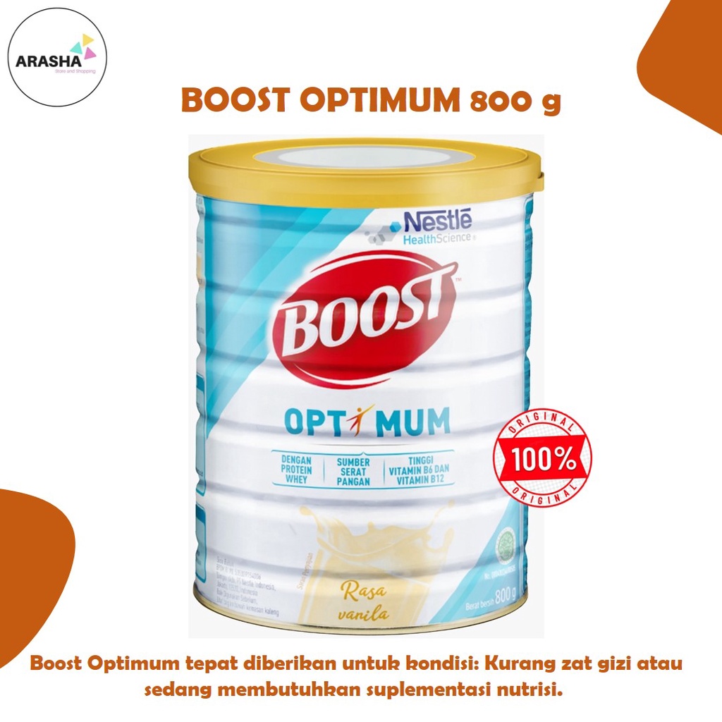 Jual NESTLE BOOST OPTIMUM KALENG 800 GR Susu Nutrisi Vanila/Dewasa/Lansia | Shopee Indonesia