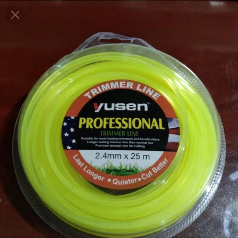 Jual tali senar mesin rumput yusen 2.4mm x 25meter | Shopee Indonesia