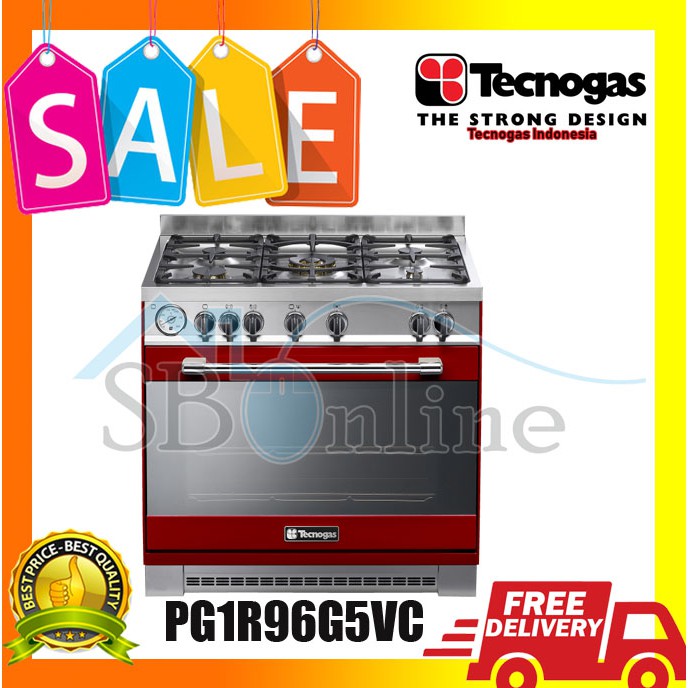 Jual Tecnogas Kompor Free Standing Premium 5 Tungku PG1R96G5VC | Shopee Indonesia
