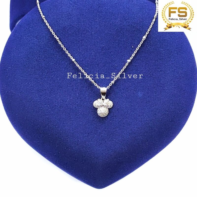 Jual KALUNG ANAK PERAK ASLI SILVER 925 LAPIS EMAS PUTIH MODEL LIONTIN MINNIE MOUSE MICKEY MOUSE ...