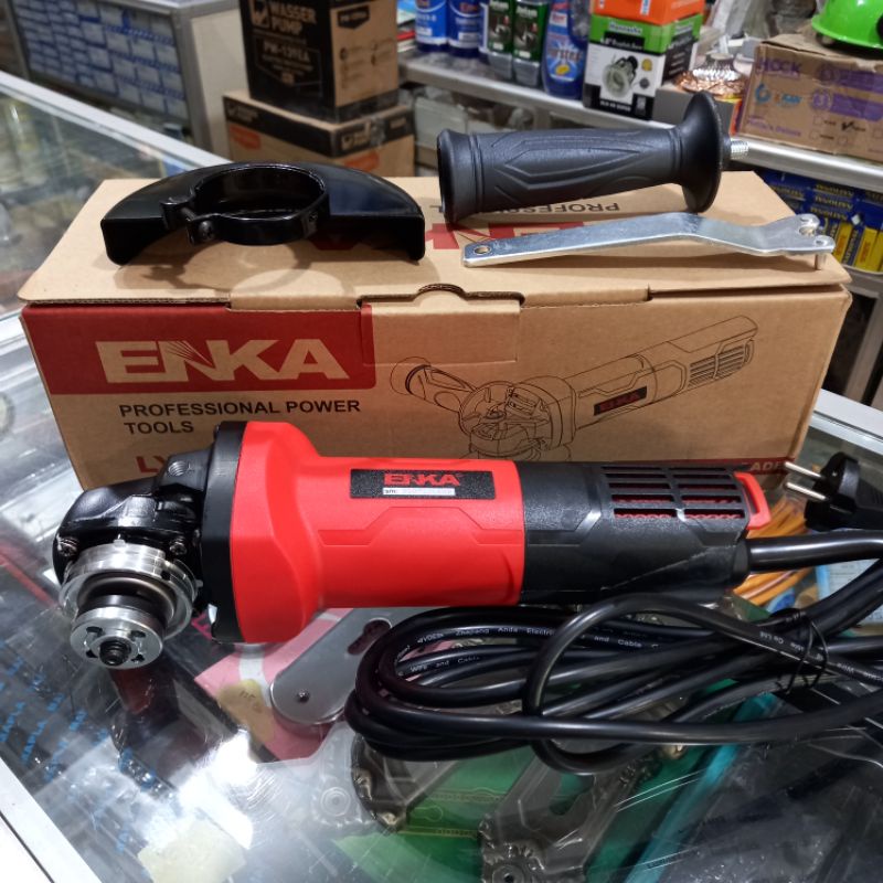 Jual Mesin Gerinda Grenda Tangan Angle Grinder Enka 4" LYS1001 | Shopee ...