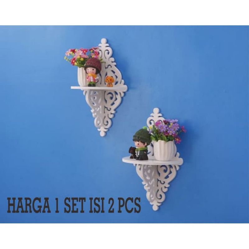 Jual Rak Hiasan Dinding Minimalis Kayu Serbaguna Ukir | Shopee Indonesia