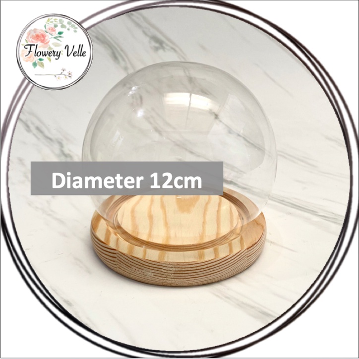 Jual Globe Glass Dome Kosong Ball Bola Kubah Kaca Bulat Glass Display ...