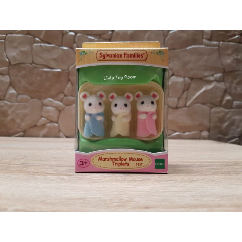 Jual Sylvanian Families Marshmallows Mouse Triplets Baby | Shopee Indonesia