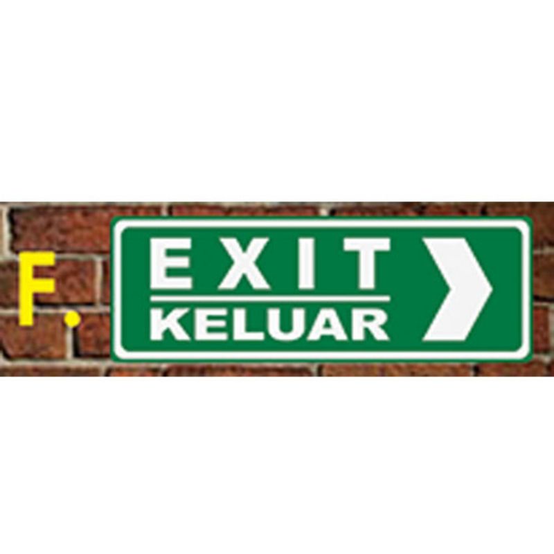 Jual Rambu / Sign Jalur Evakuasi dan Apar Plat Akrilik 2mm Ukuran 30x10 ...