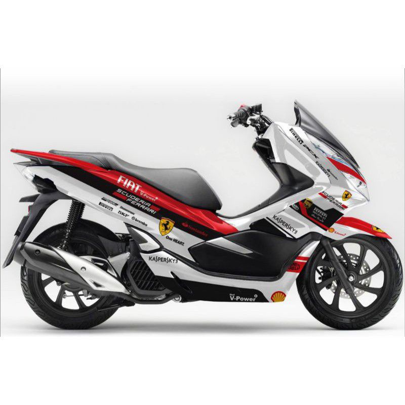 Jual DECAL STICKER VARIASI MOTOR HONDA PCX 150 FULL BODY STRIPING DECAL ...