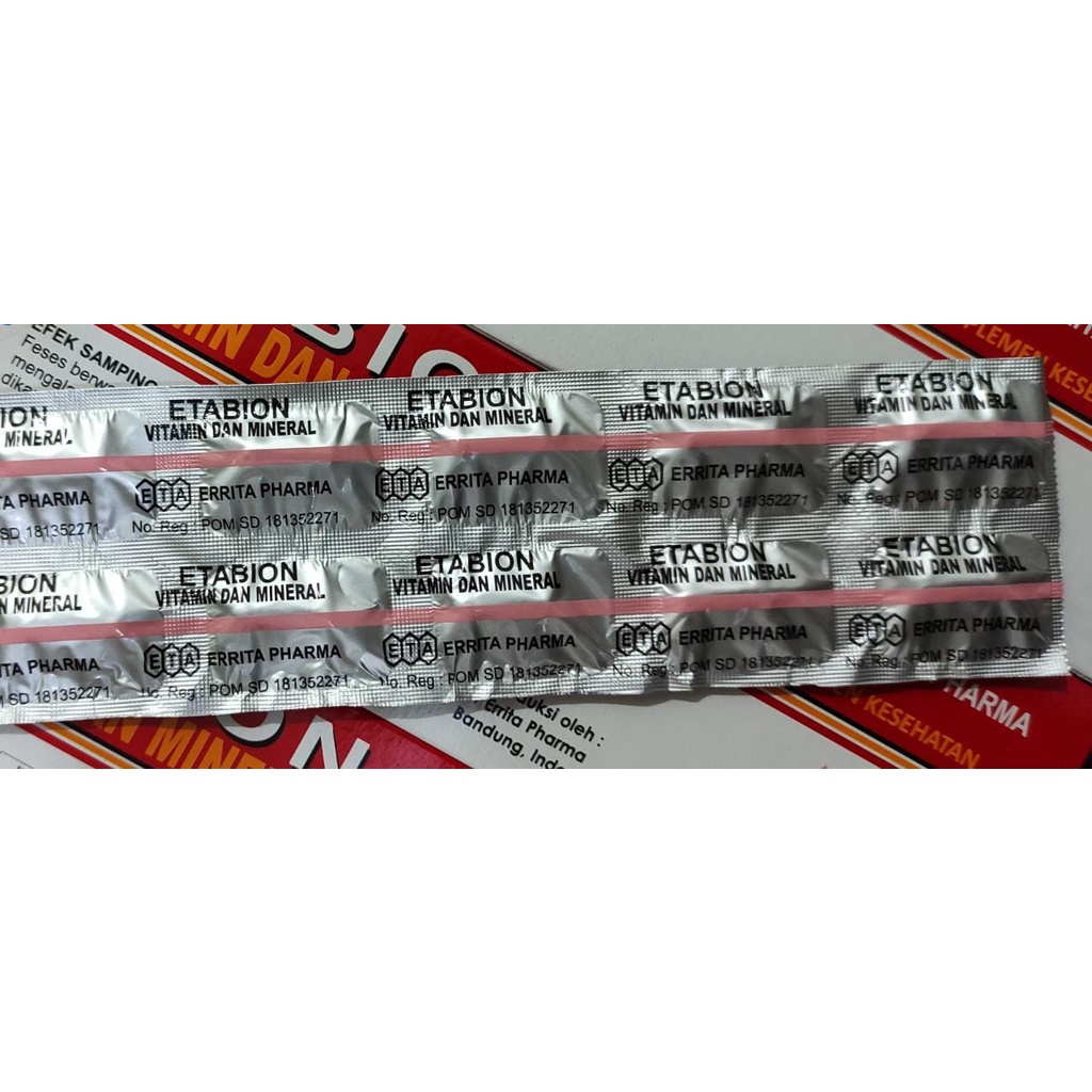 Jual Etabion Strip 10 Kapsul / Vitamin Penambah Darah / Meningkatkan ...