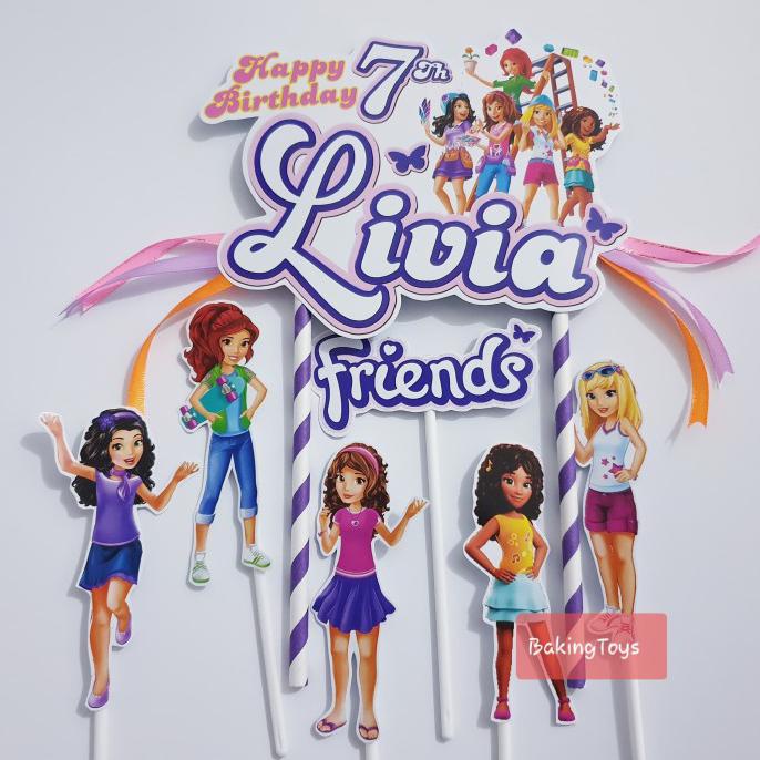 Jual Produk Terbaik] Topper Cake Birthday Lego Friends | Shopee Indonesia