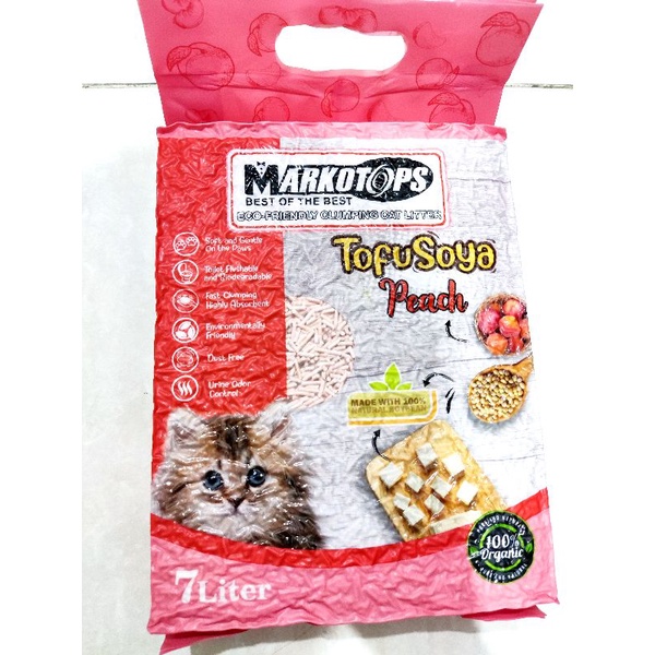 Jual Markotops soya tofu cat litter 7L / pasir tofu markotop pasir tofu ...