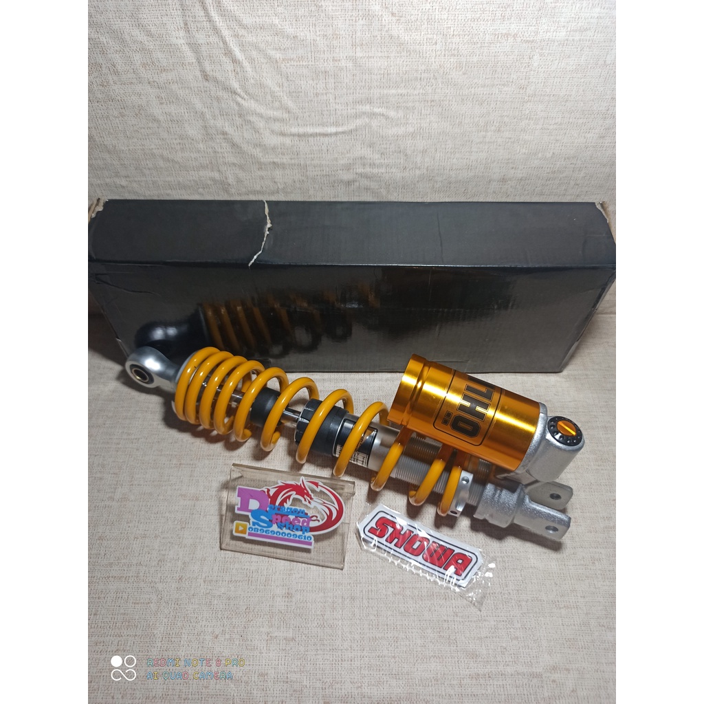 Jual shock model ohlins tabung bawah kuning 330mm yamaha honda beat mio ...
