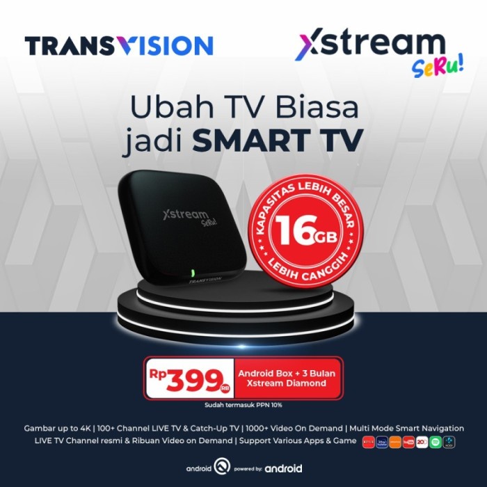 Jual Produk Terbaru Android Tv Box Transvision Xstream Seru | Shopee ...