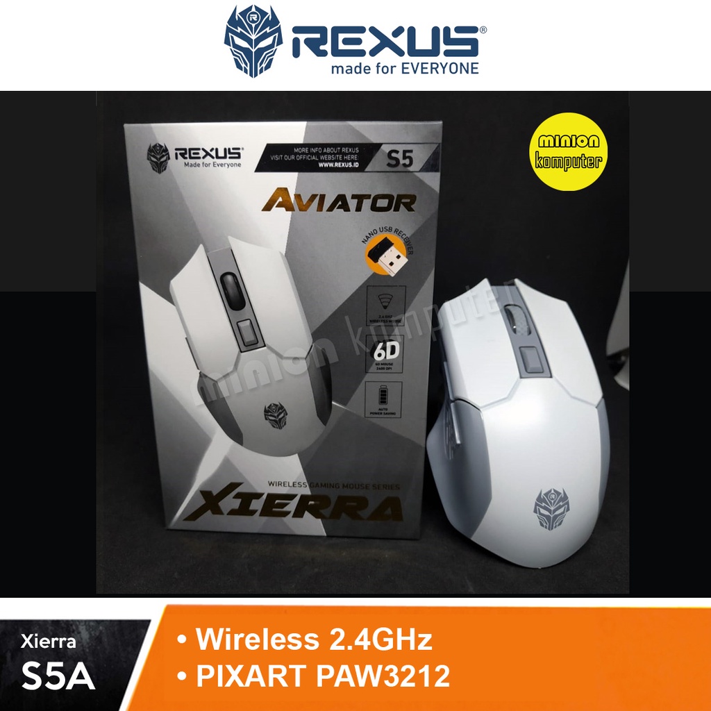 Jual Rexus Xierra S5 Aviator Wireless Gaming Mouse | Shopee Indonesia