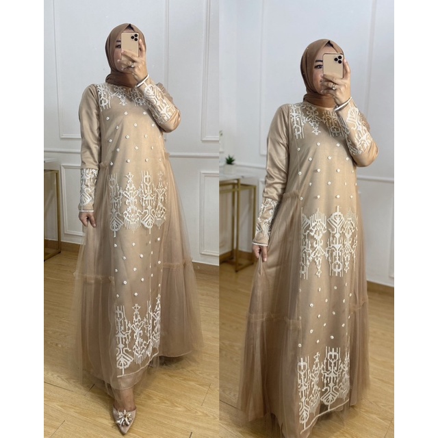 Jual Zafeera Dress / Gamis brukat | Shopee Indonesia