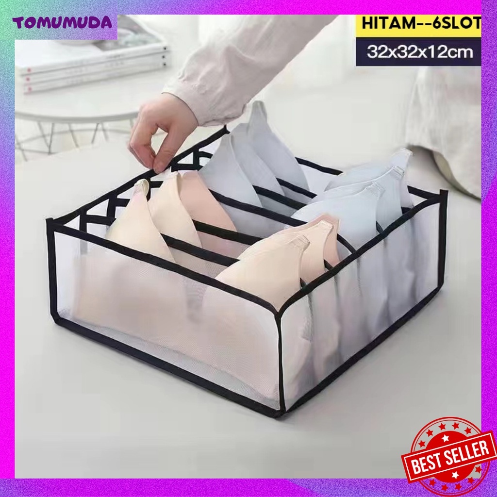 Jual TOKOMUDA Storage Box Underwear Mesh Dan kaus kaki Kotak ...