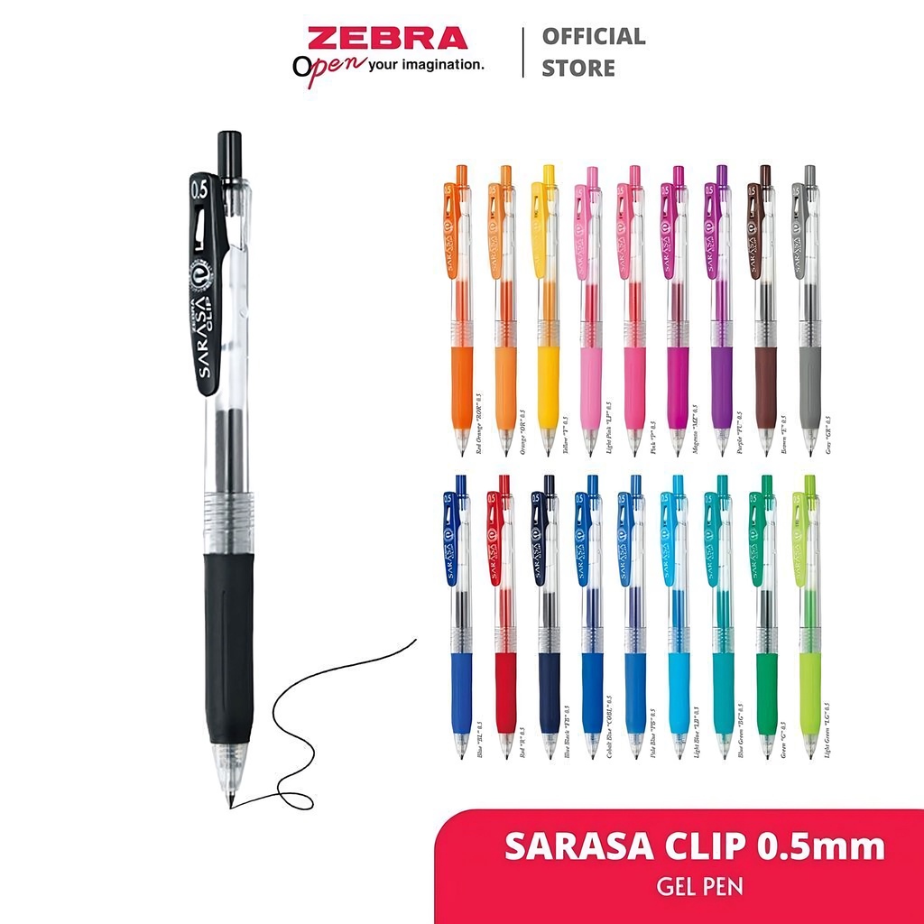 Jual Anekasalim - (1 Pc) Pena Gel Zebra Sarasa Clip 0.5 MM | Shopee ...