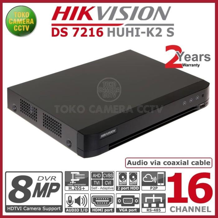 Jual Dvr Hikvision 16 Channel Ds-7216Huhi-K2 S Audio Via Coaxial ...