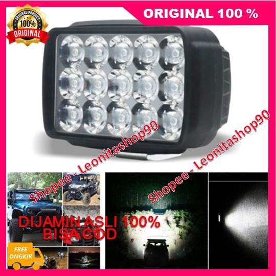 Jual BELI 1 GRATIS 1 Lampu Sorot 15 Led White Light Lampu Super Terang ...