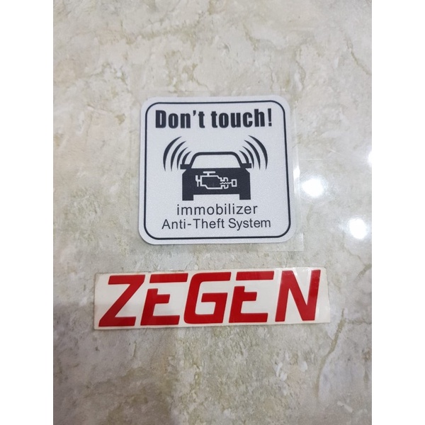 Jual Stiker sticker mobil dont touch immobilizer anti theft system ...
