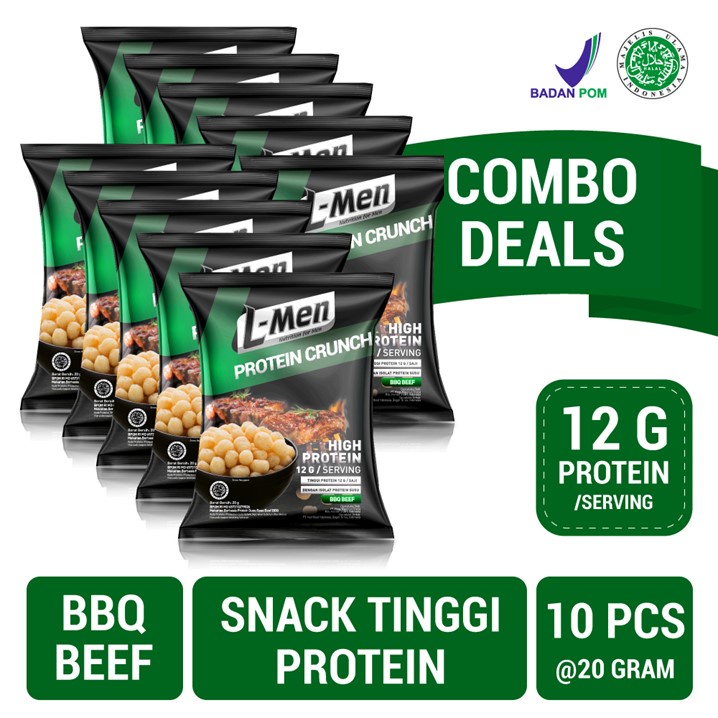 Jual 10 Days Snacks Package - L-Men Protein Crunch 20 g (12g protein ...