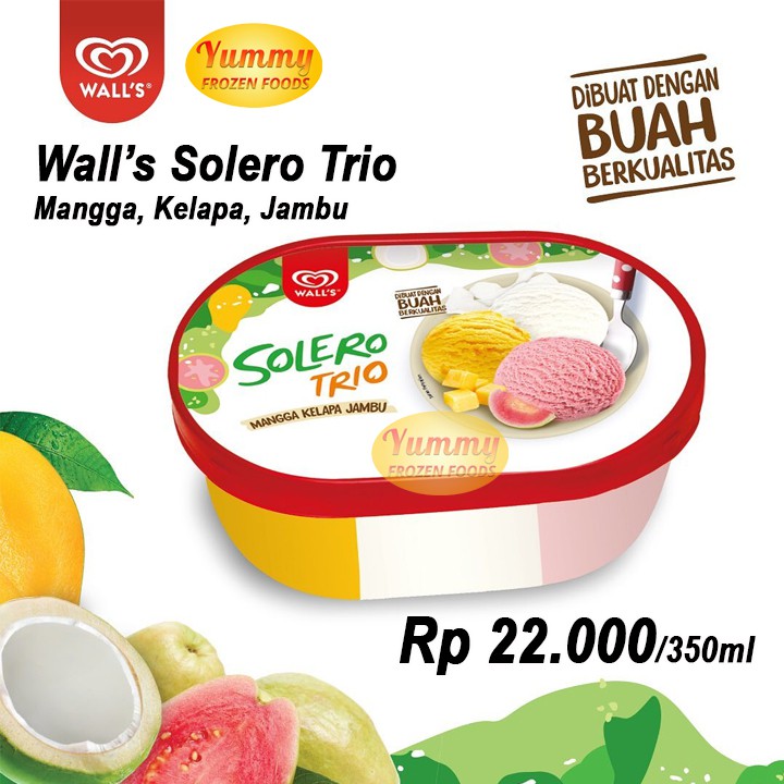 Jual Walls Solero Trio Mangga Kelapa Jambu 350 ml | Shopee Indonesia
