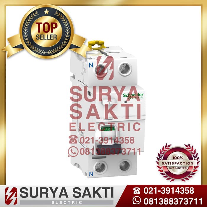 Jual SCHNEIDER RCCB ELCB ACTI9 A9R71240 2P 40A 30MA | Shopee Indonesia