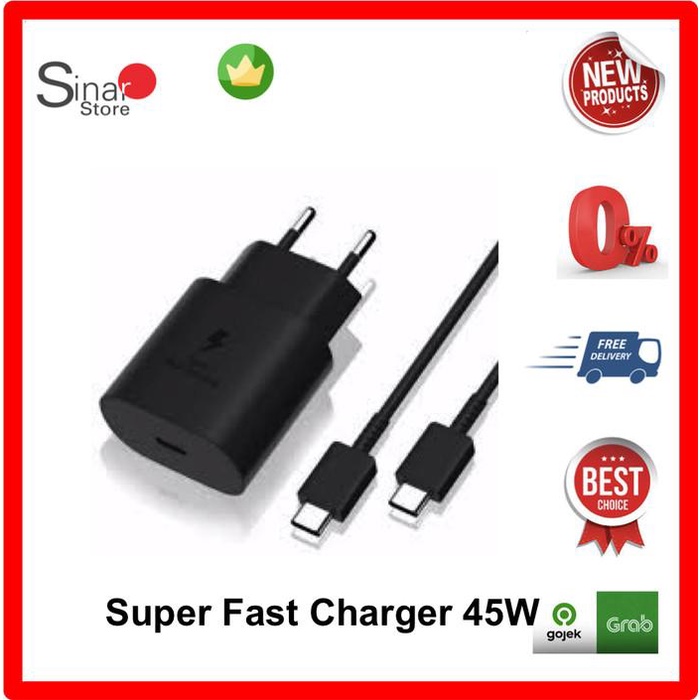 Jual Cas | Super Fast Quick Charging Charger 45W Usb Type C Note 20 ...