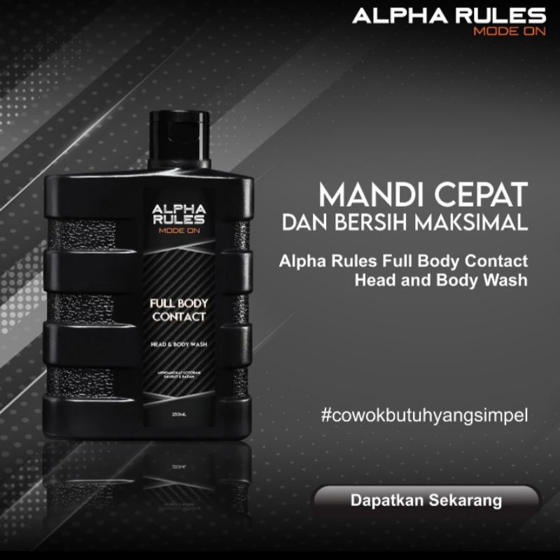 Jual Alpha Rules Full Body Contact 2in1 Shampoo and Body Wash Deddy ...