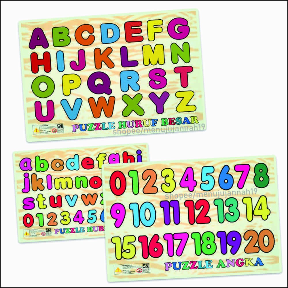 Jual Puzzle Huruf Mainan Edukasi Anak, Belajar Membaca Edukatif Puzzle ...