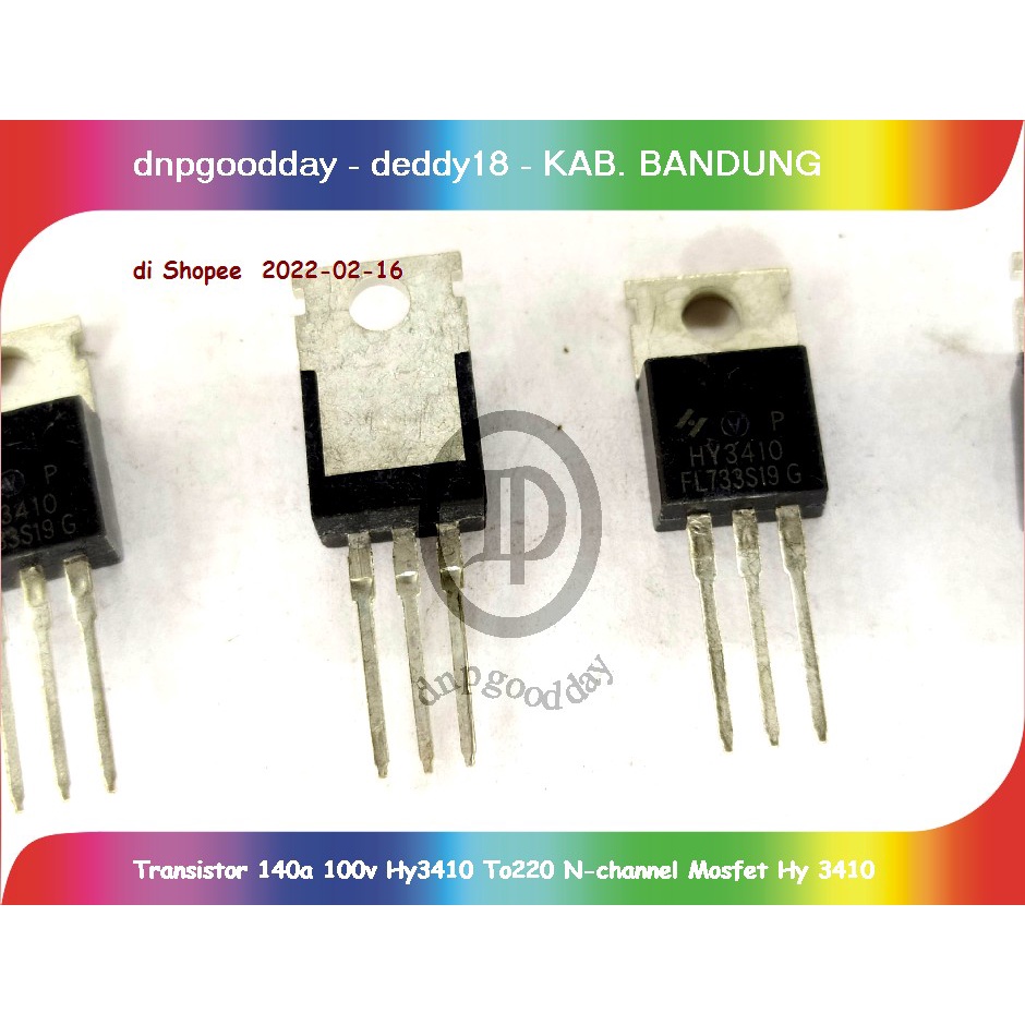 Jual Transistor 140a 100v Hy3410 To220 N-channel Mosfet Hy 3410 | Shopee Indonesia