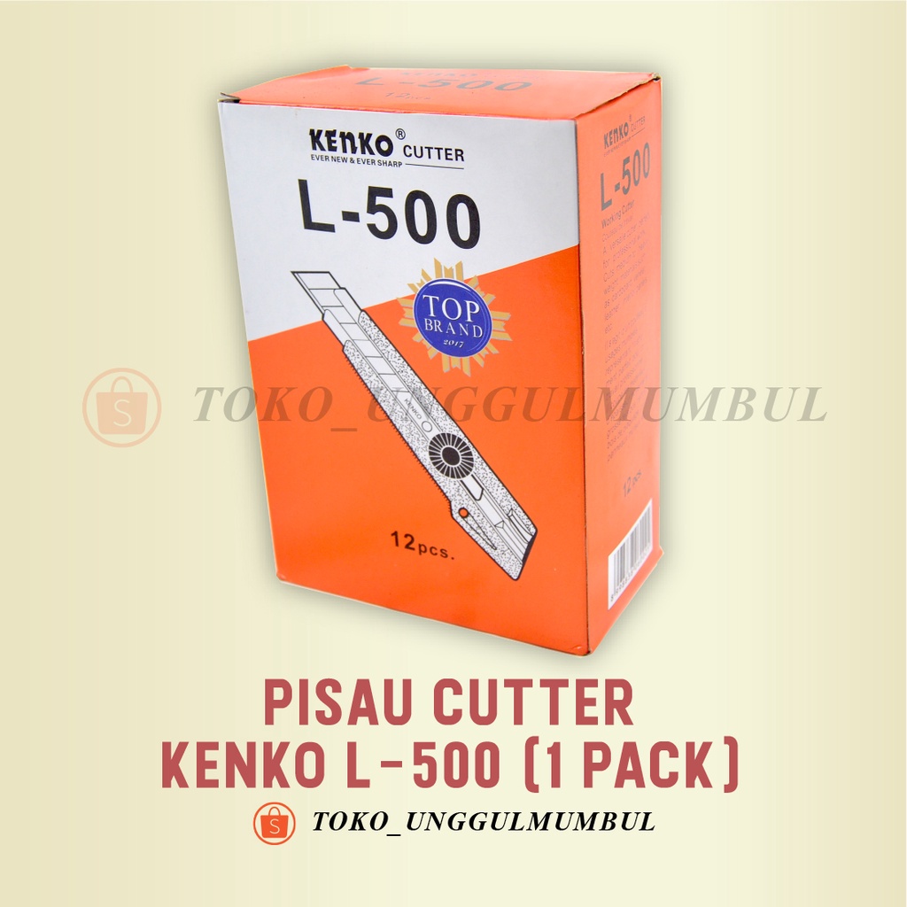 Jual Pisau Cutter Kenko L-500 1 pack (12 PCS) | Shopee Indonesia