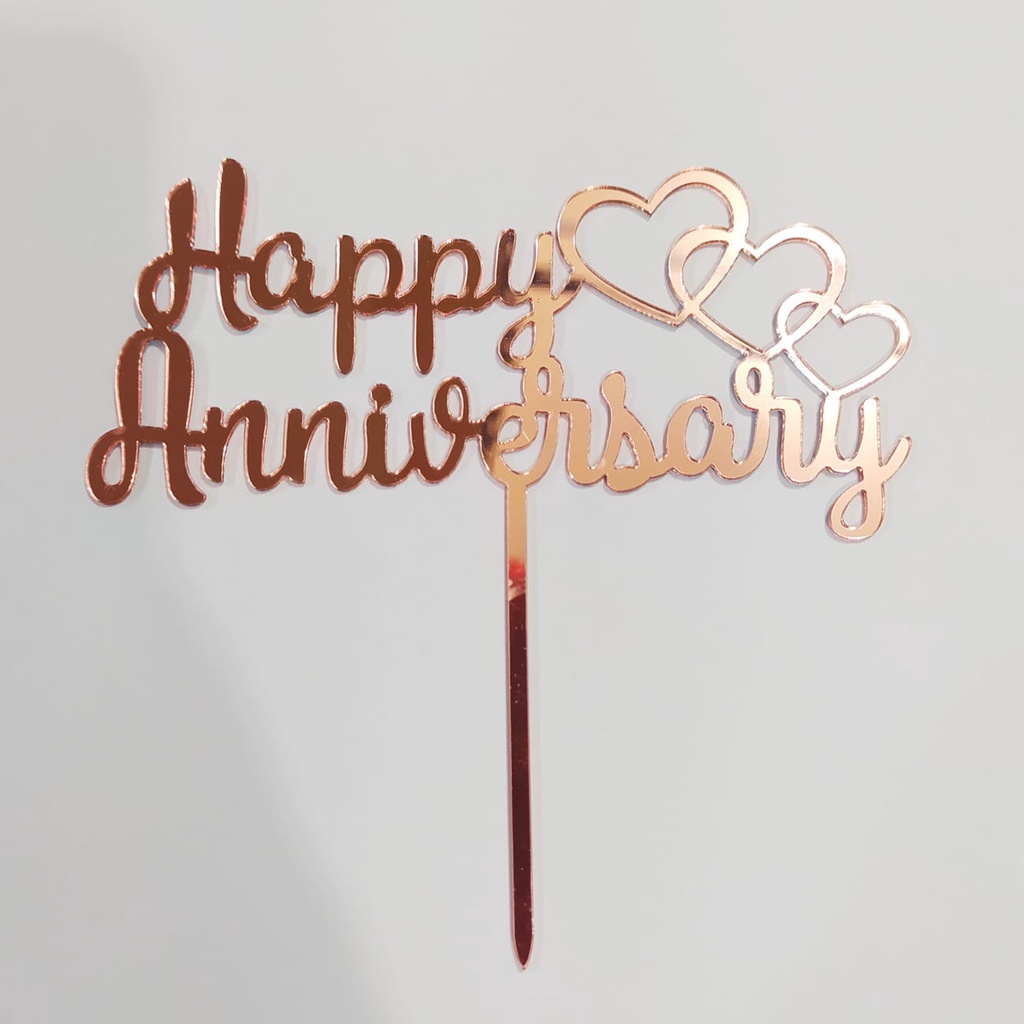 Jual Topper Kue / Buket Bunga Happy Birthday & Happy Anniversary Bahan ...