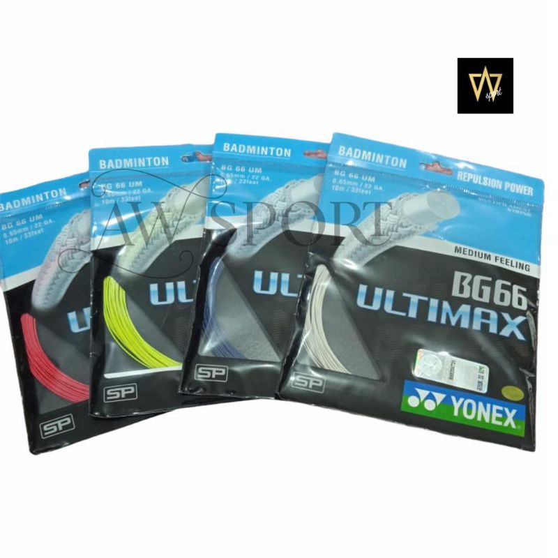 Jual Senar Badminton Yonex BG 66 ULTIMAX / Senar Bulutangkis Original ...